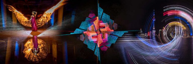 Camera Rotation - Light Painting Photography by Gunnar Heilmann